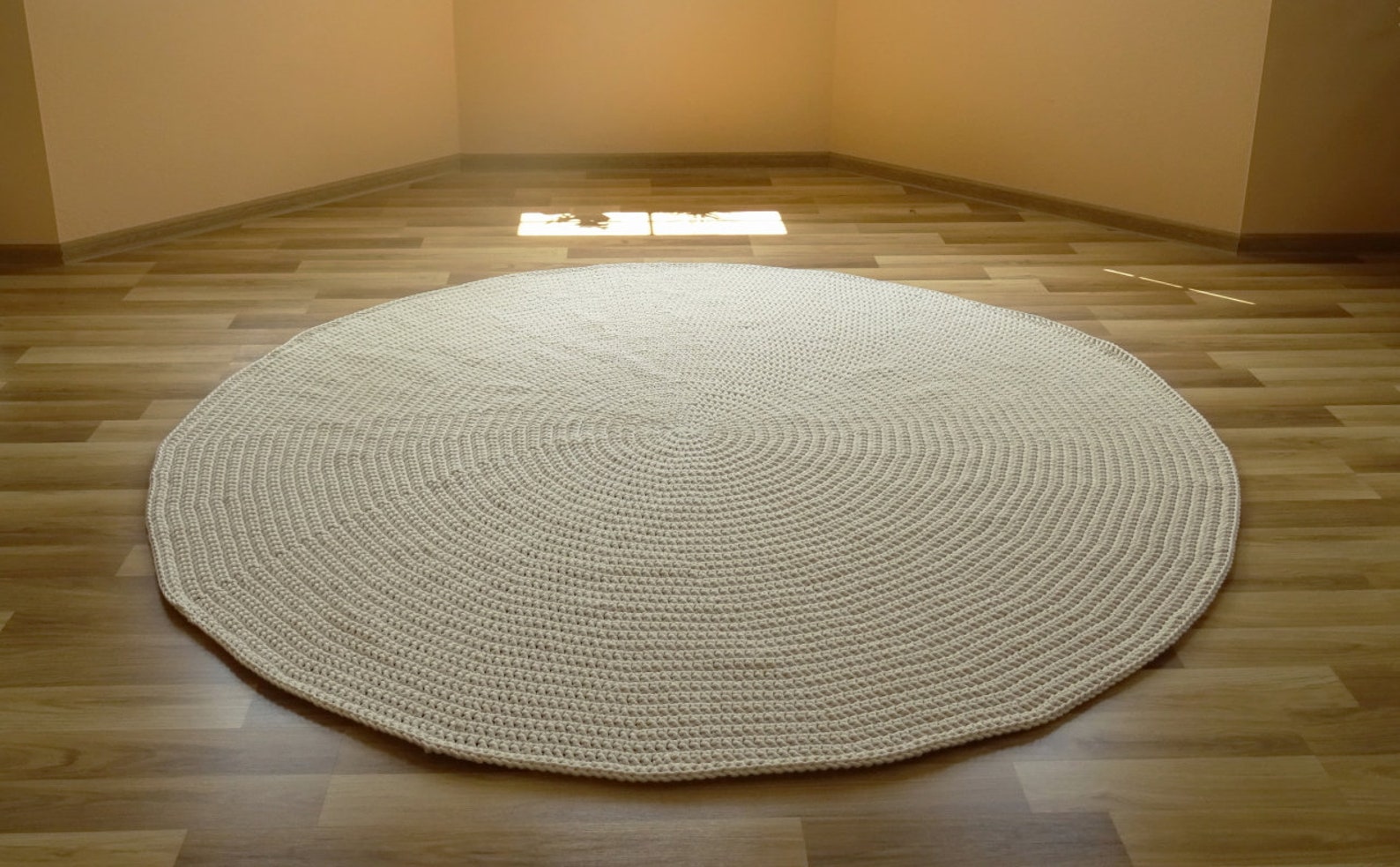 Aesthetic Rug Beige Round Rug Crochet Carpet Circle Rug - Etsy