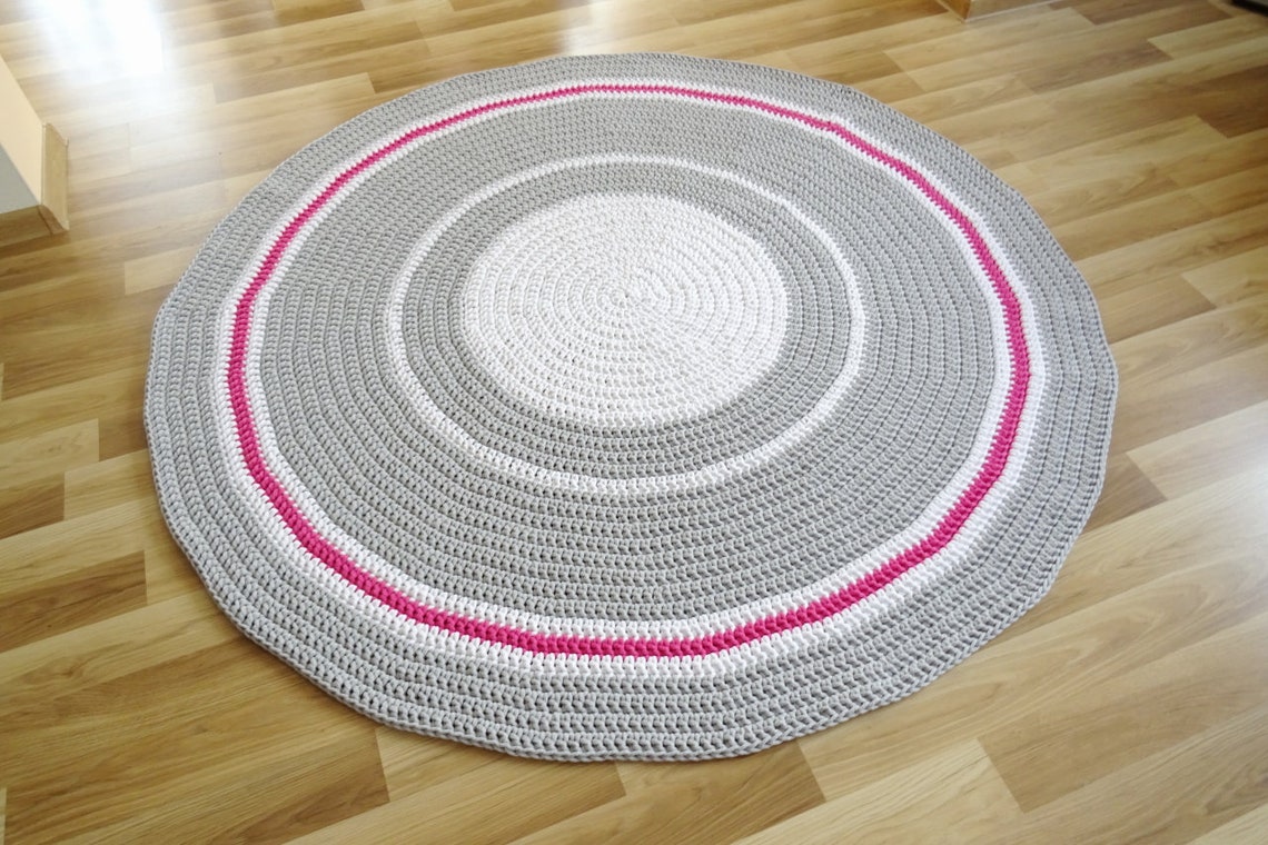 Round Rug Crochet Carpet Baby Rugs Crochet Rug Nursery - Etsy
