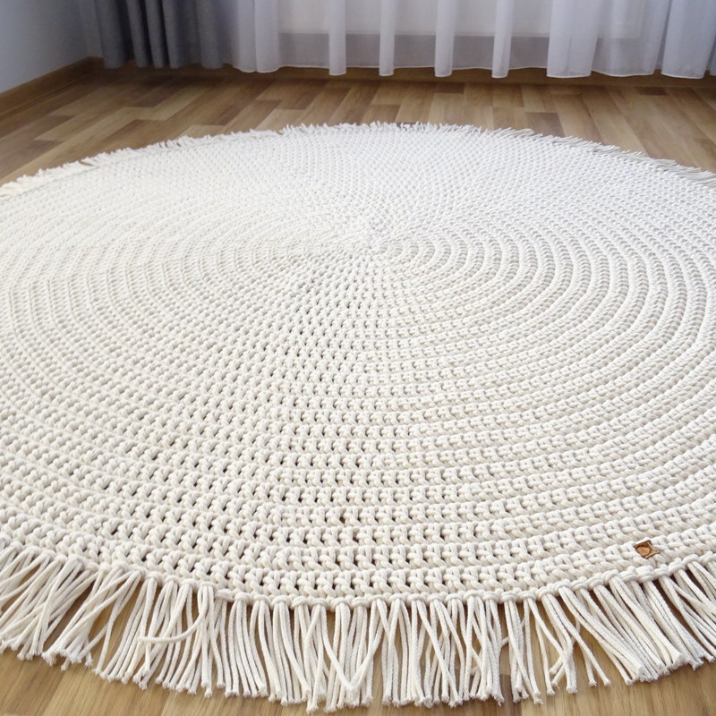 Round Boho Rug - Etsy