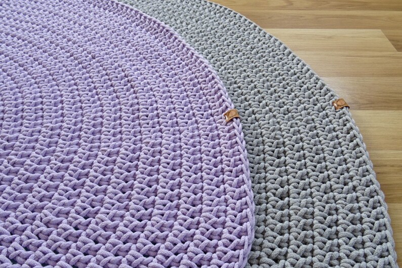 Lavender Rug Round Rug for Girl Scandianvian Rug Washable - Etsy