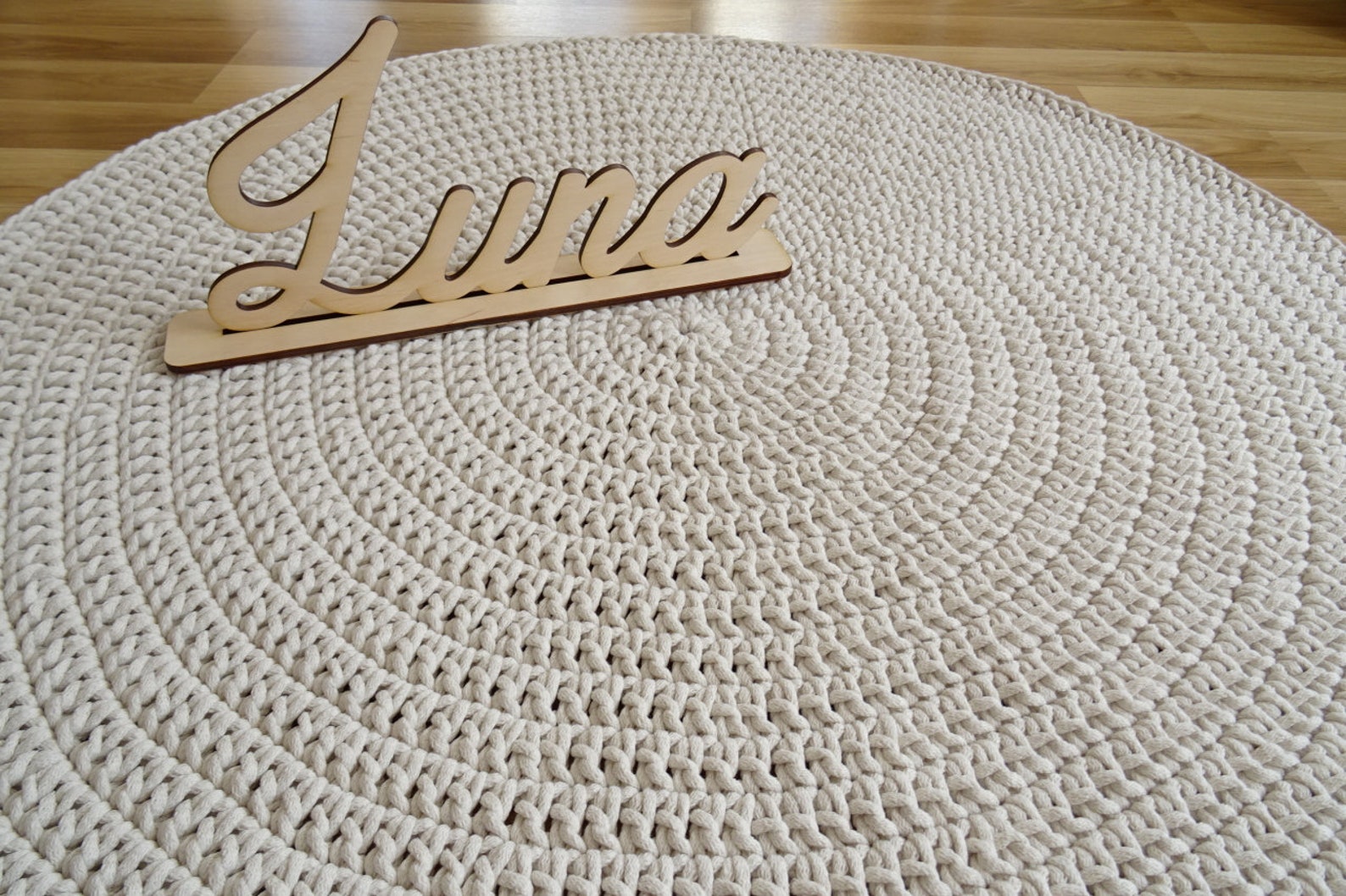 Scandinavian Rug COTTON ROUND RUG Braided Rug Crochet Rug | Etsy