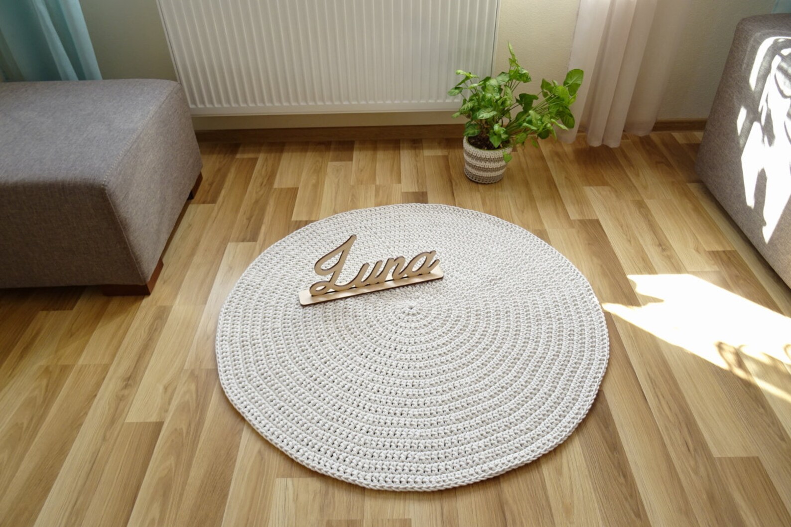 Scandinavian Rug COTTON ROUND RUG Braided Rug Crochet Rug - Etsy