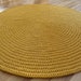Mustard Yellow Rug Round, Yellow Rug, Crochet Carpet, Round Rug for ...