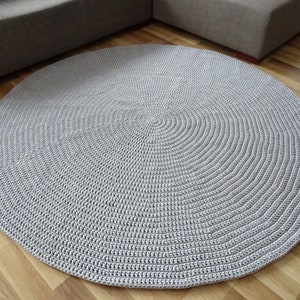 Giant Round Rug, Braided Round Rug, Throw Rugs for Living Room, Crochet ...