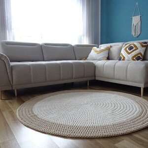 Cream Round Rug, Many Colors, Boho Living Room Rug, Circular Boho Rug ...