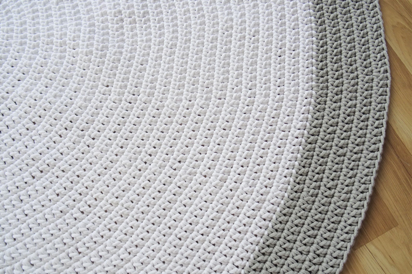 White and gray round rug large round rug floor rug boys | Etsy