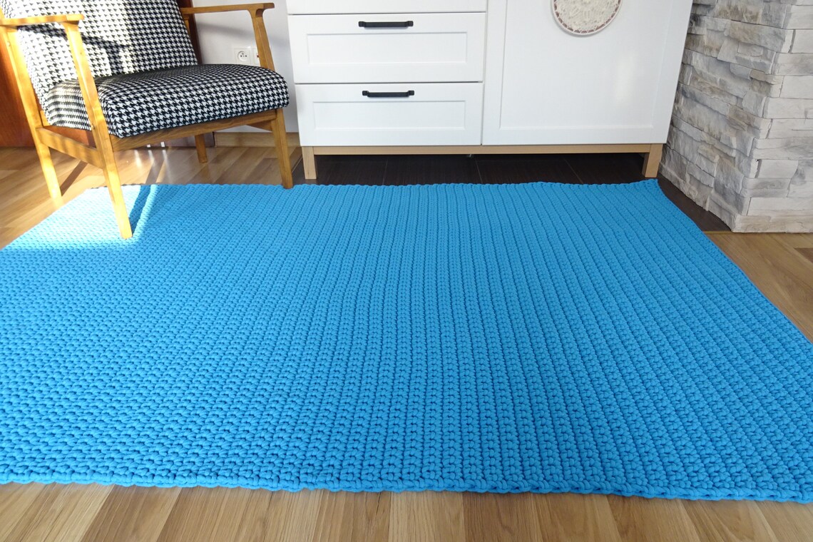 Rugs Runner Scandinavian Rug Braided Cotton Runner Crochet - Etsy