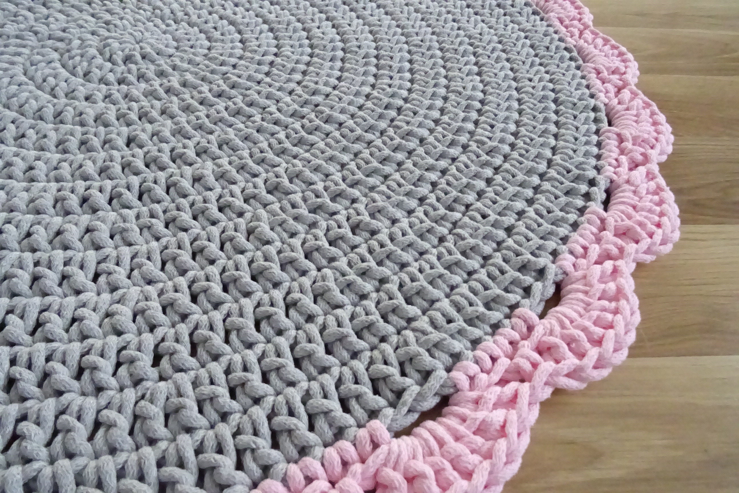 Gray and pink rug for nursery girl handmade woven rug cusotm | Etsy