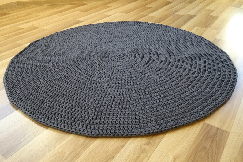 Scandinavian Rug Grey Modern Rug Nursery Rug Gray Round | Etsy