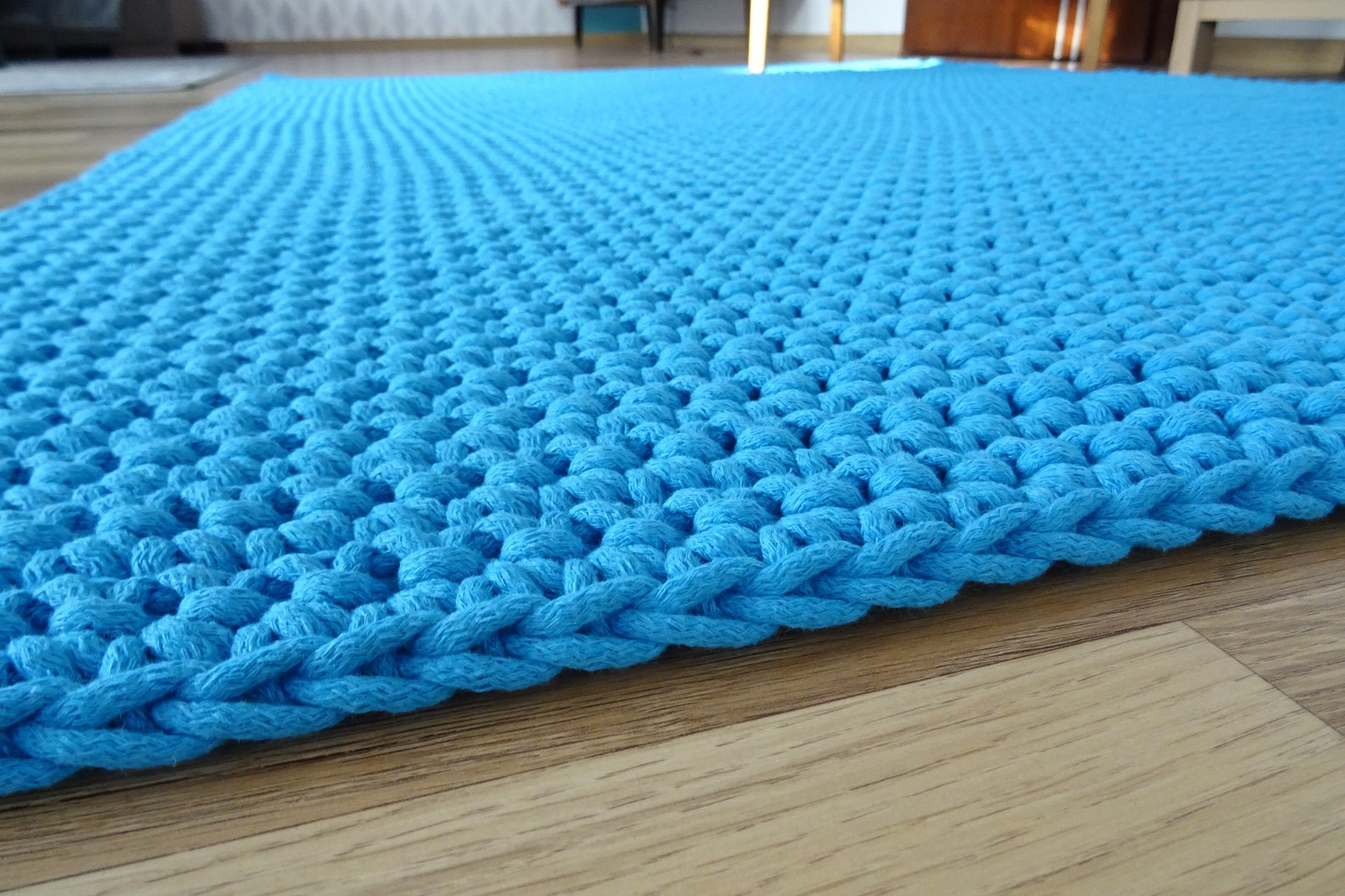 Rugs Runner Scandinavian Rug Braided Cotton Runner Crochet | Etsy