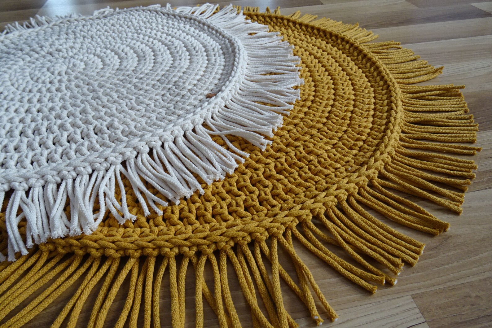 Mustard Yellow Round Rug Boho Carpet Round Bath Mat Boho Round | Etsy