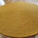 Mustard Yellow Rug Round, Yellow Rug, Crochet Carpet, Round Rug for ...