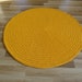 Yellow Round Crochet Rug NURSERY RUG Area Rug Kids - Etsy