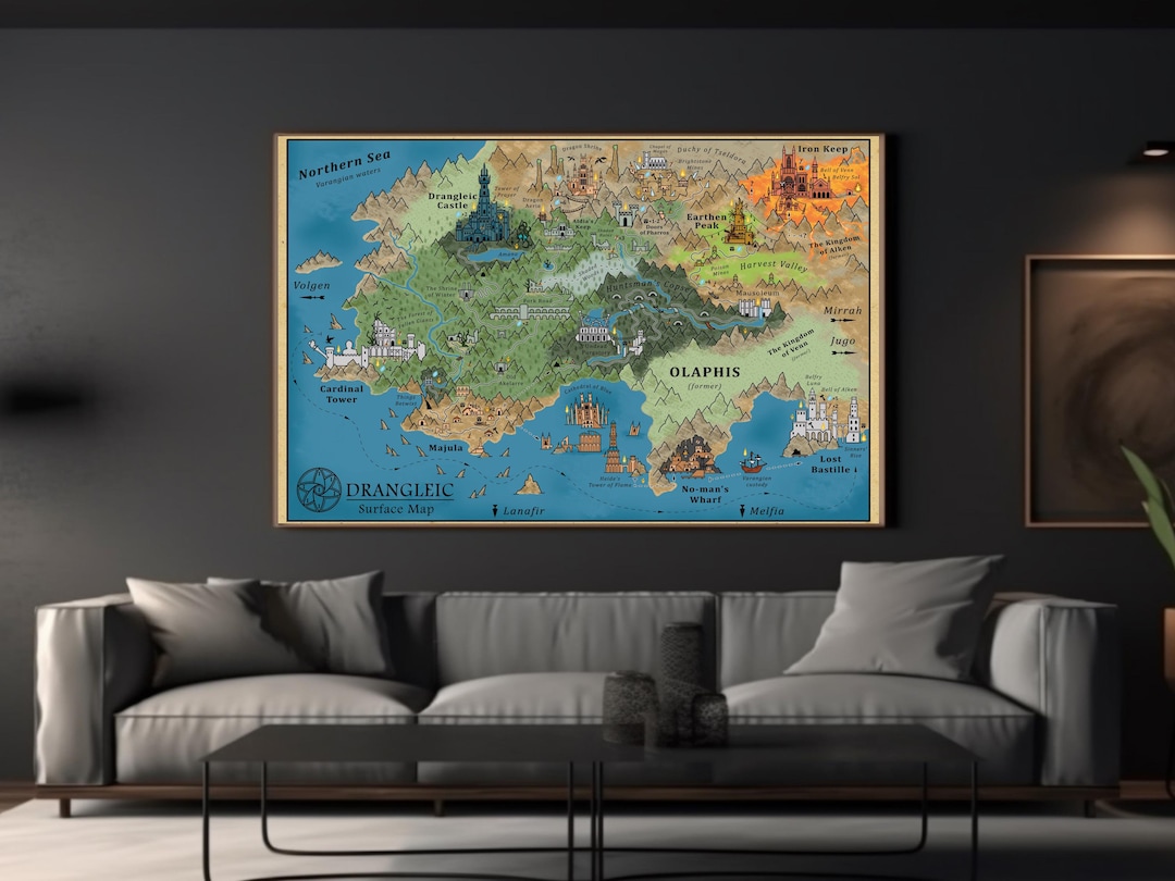 Dark Souls | Drangleic Region | Map | Poster | Gaming Art | Original ...