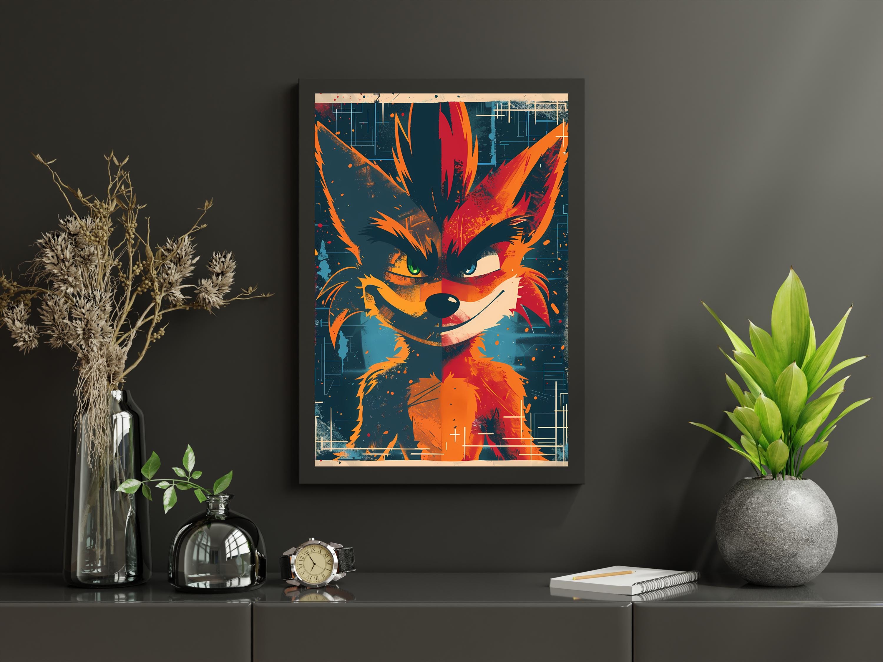 Crash Bandicoot Poster, Retro Gaming Wall Art, Cartoon Character Print ...