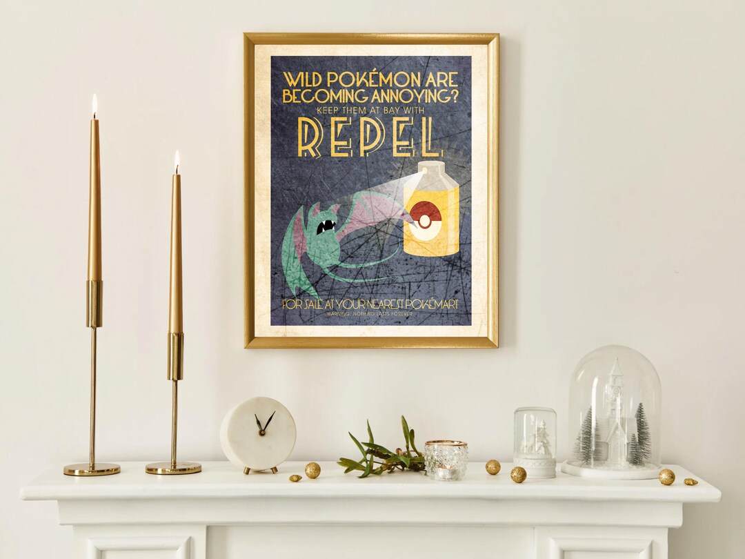 Digital Download | Pokémon | Retro | Vintage | Repel | Advertisement ...