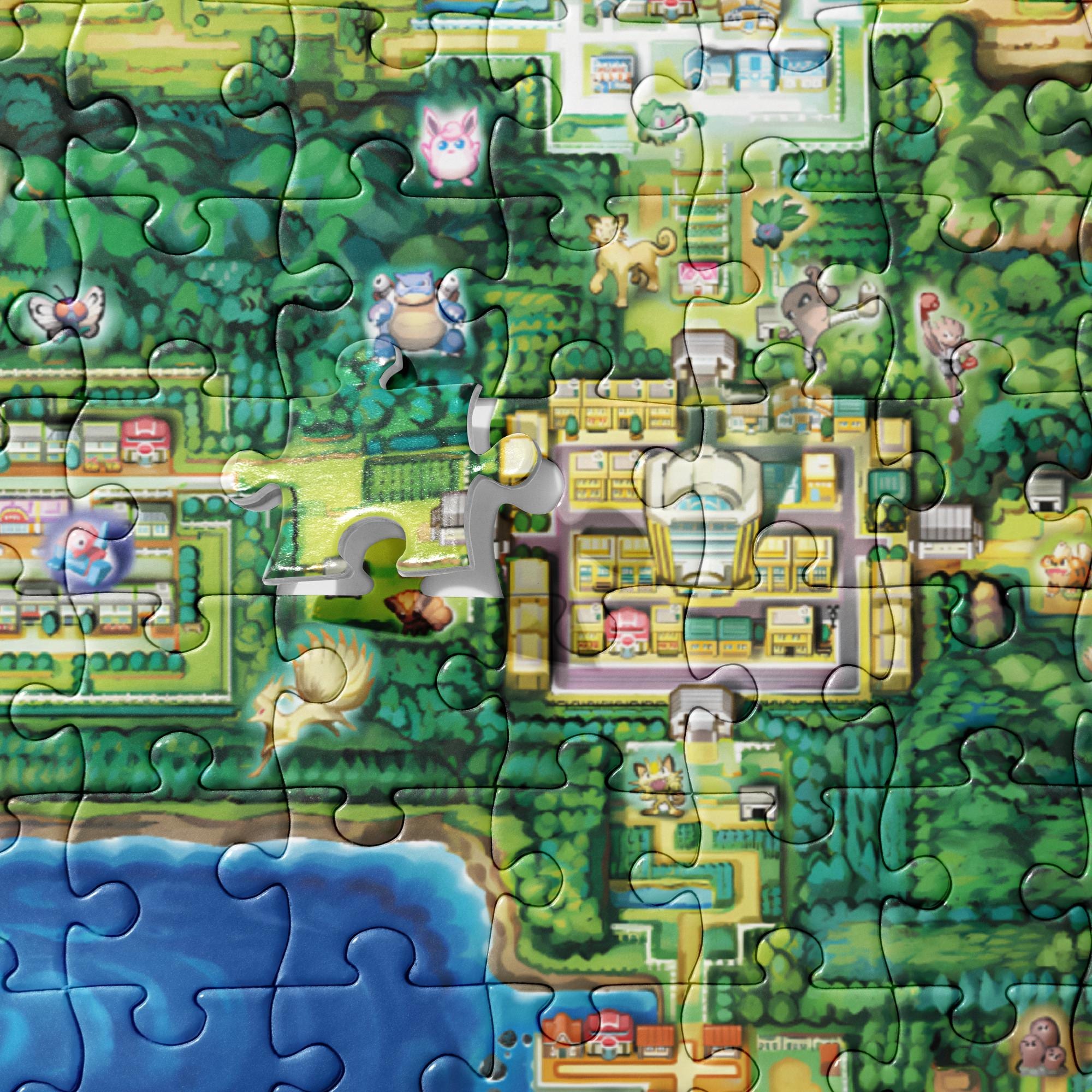 Jigsaw | Puzzle | Pokémon | Kanto | Map | Gaming | Unique | Fun ...