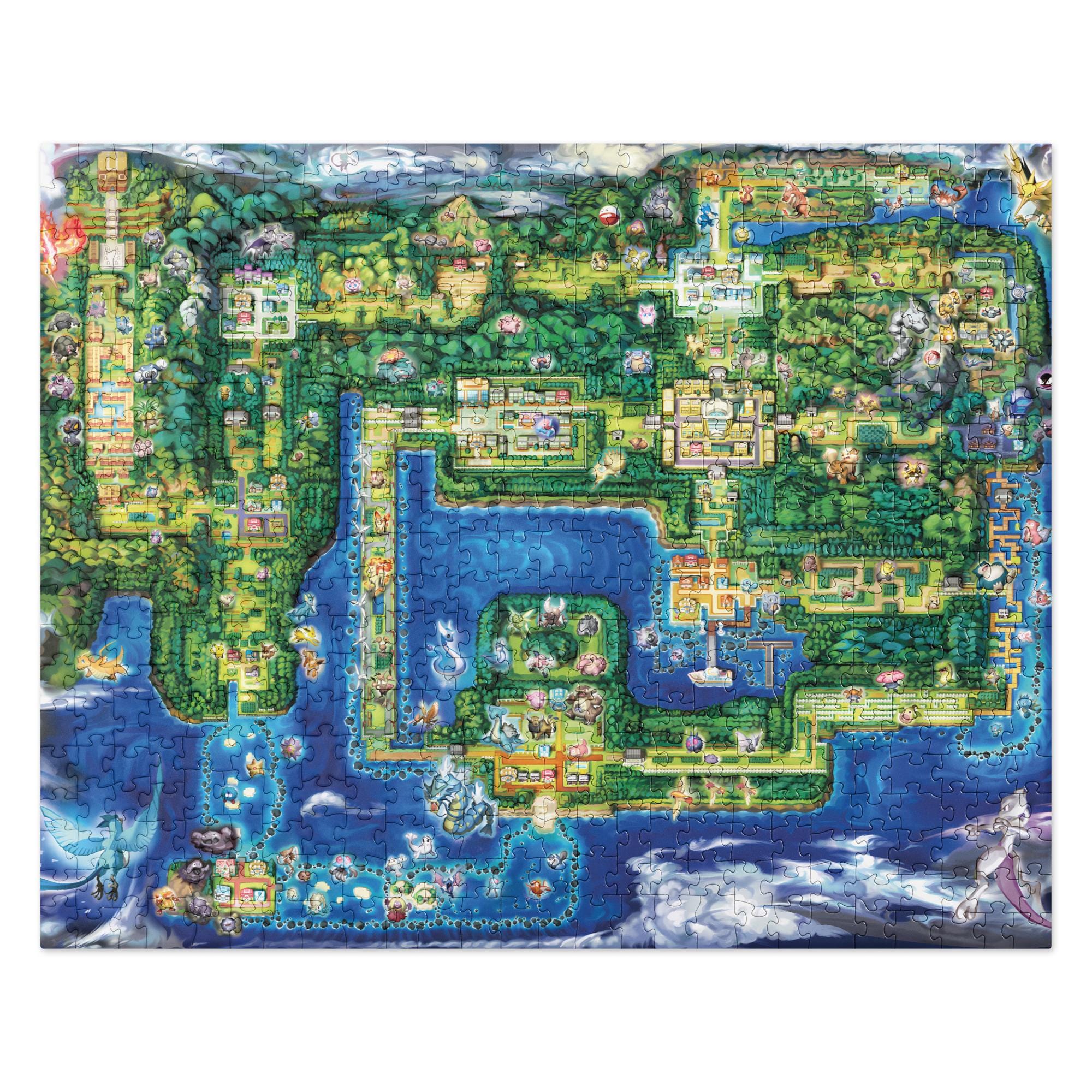 Jigsaw | Puzzle | Pokémon | Kanto | Map | Gaming | Unique | Fun ...