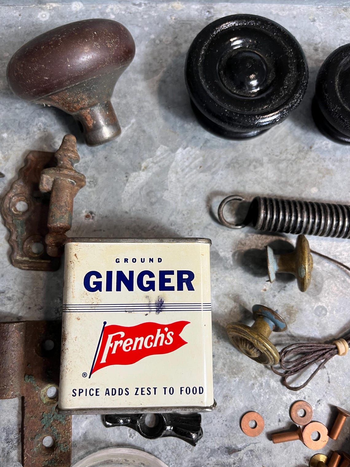 Junk Drawer Lot, Vintage Rusty Metal, Art Assemblage Supplies, Found ...