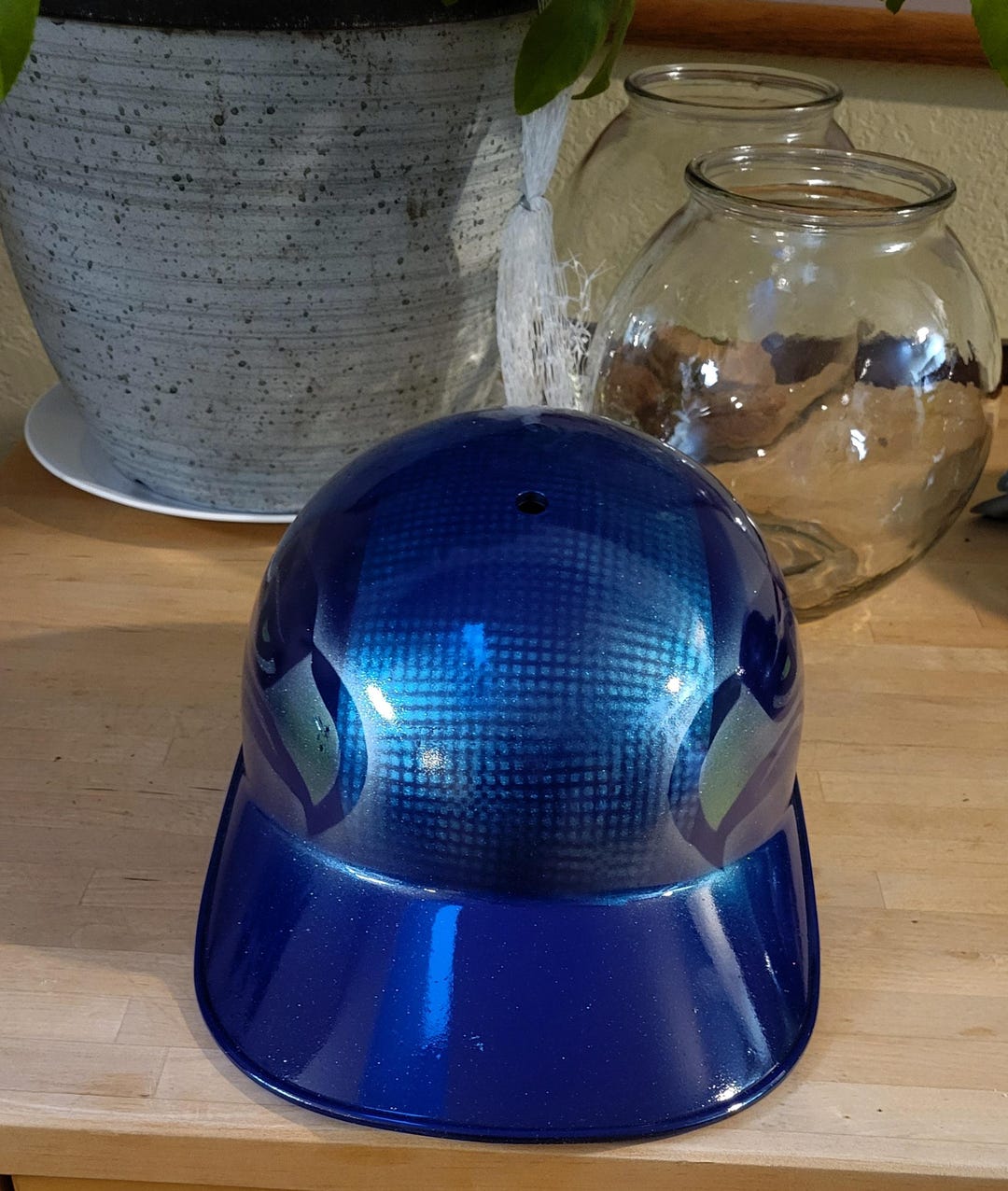 Seahawk Hard Shell Hat Painted With Custom Pearl and Candy Coat Clear ...