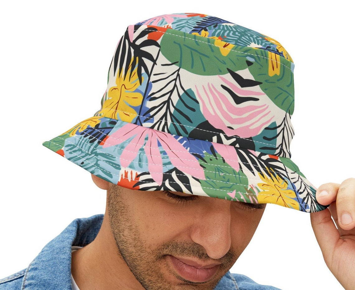 Vida Tropical Bucket Hat (all Over Print) Summer Beach Poolside Trendy ...