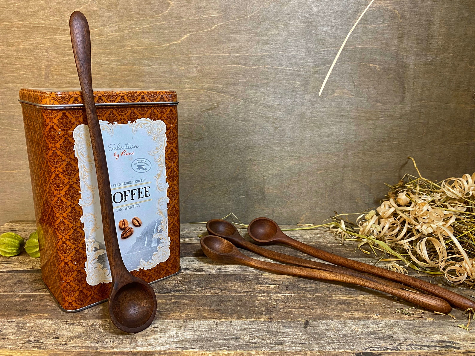 Long Handle Wooden Spoons, Long Spoons for Large Kitchen Containers ...