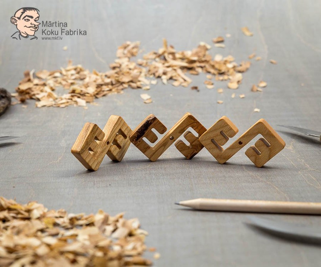 Ancient Pagan Symbol, the Adder Sign, Christmas Tree Decor, Wood Pagan ...