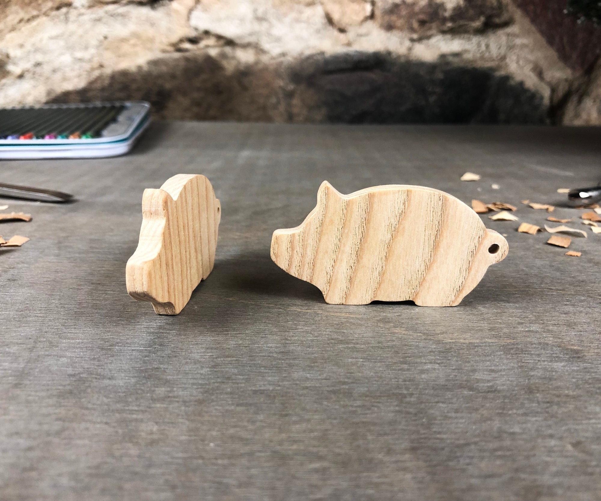 Wooden Blank Pig Forms DIY Blank Wood Pig Wooden Price Tags - Etsy