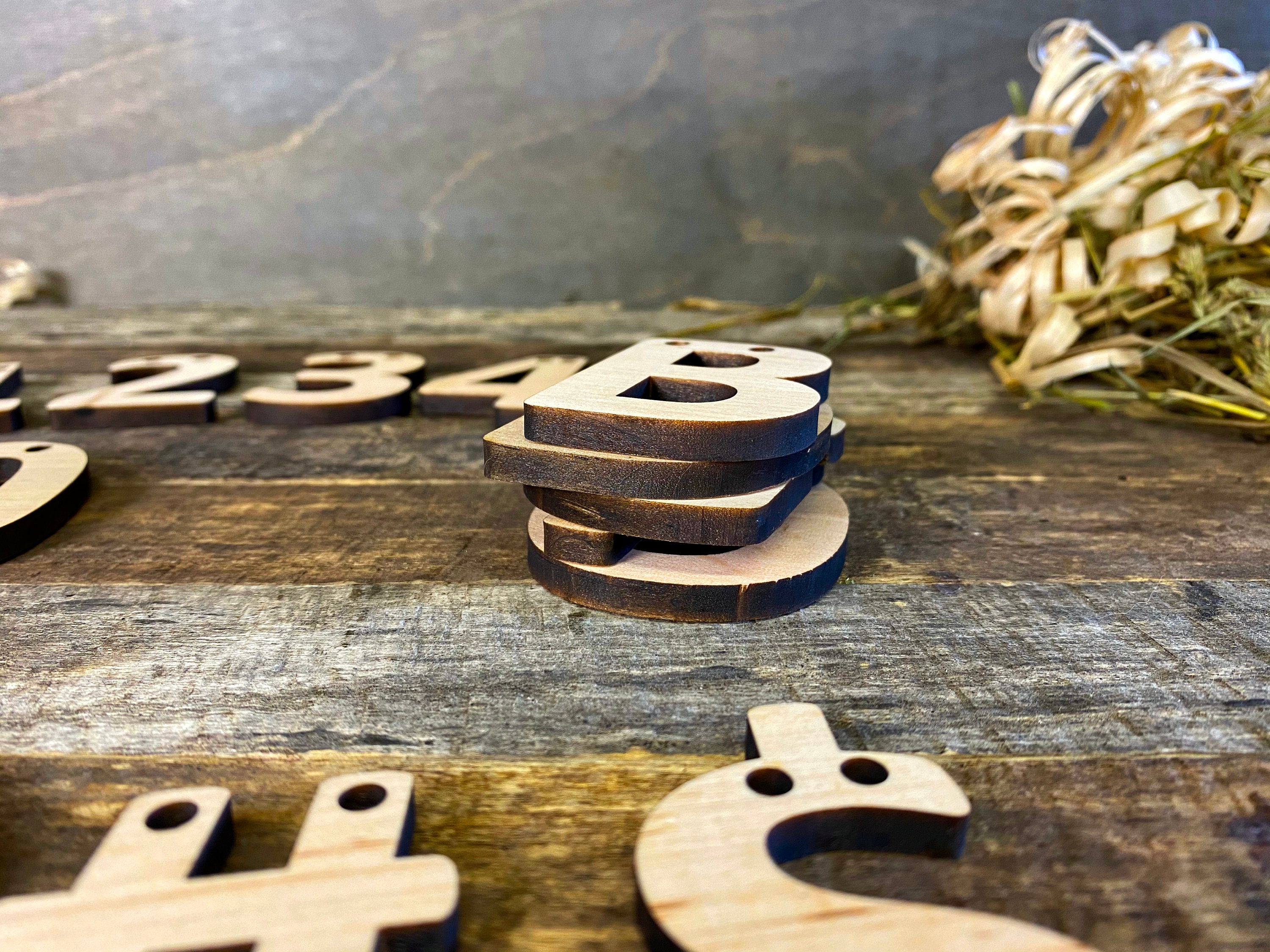 Laser Cut Wooden Letters Numbers Symbols With Holes 2 - Etsy