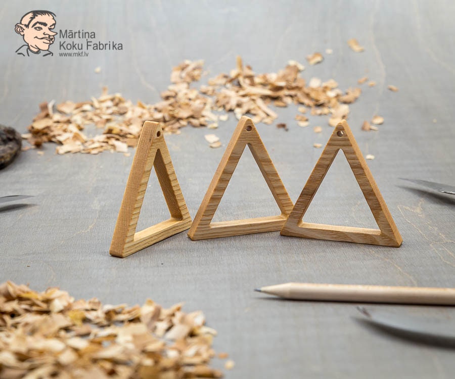 Adorno triangular de madera decoración del hogar símbolo de - Etsy España