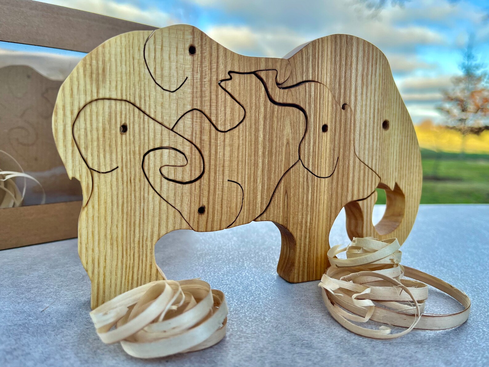 Elephant Wooden Puzzle Safari Animals Puzzle for Kids - Etsy