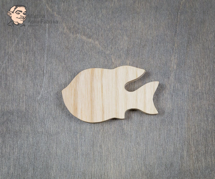 Unfinished Blank Wood Fish Forms Diy Drilled Fish Blanks - Etsy