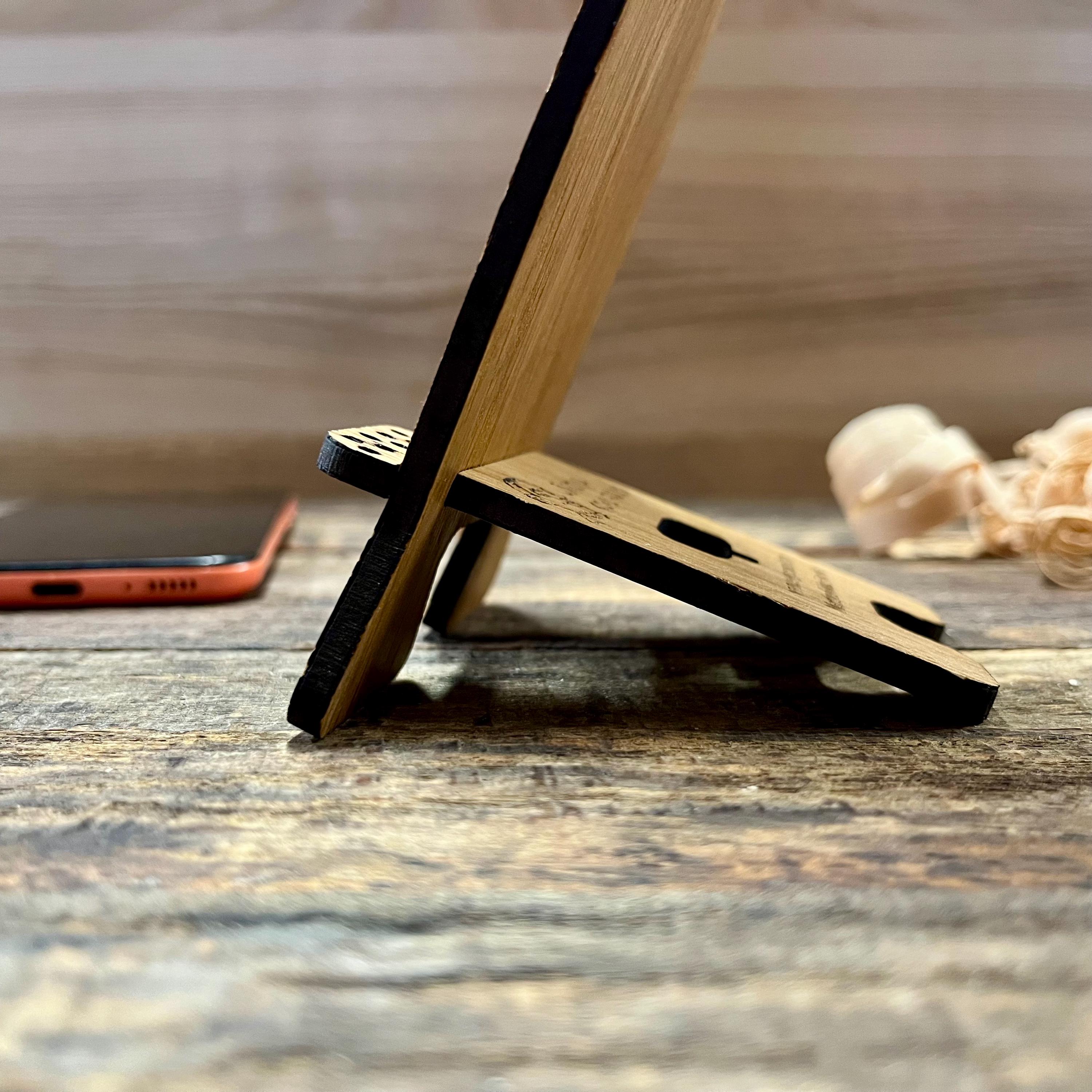 Oak Wood Phone Stand Scorpio Zodiac Sign Cellphone Holder Mobile Phone ...