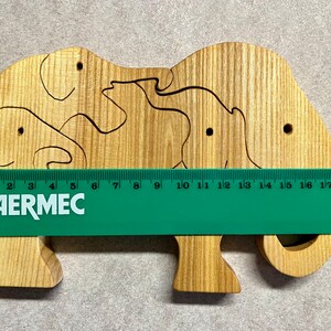 Elephant Wooden Puzzle, Safari Animals, Puzzle for Kids, Wooden Toys ...