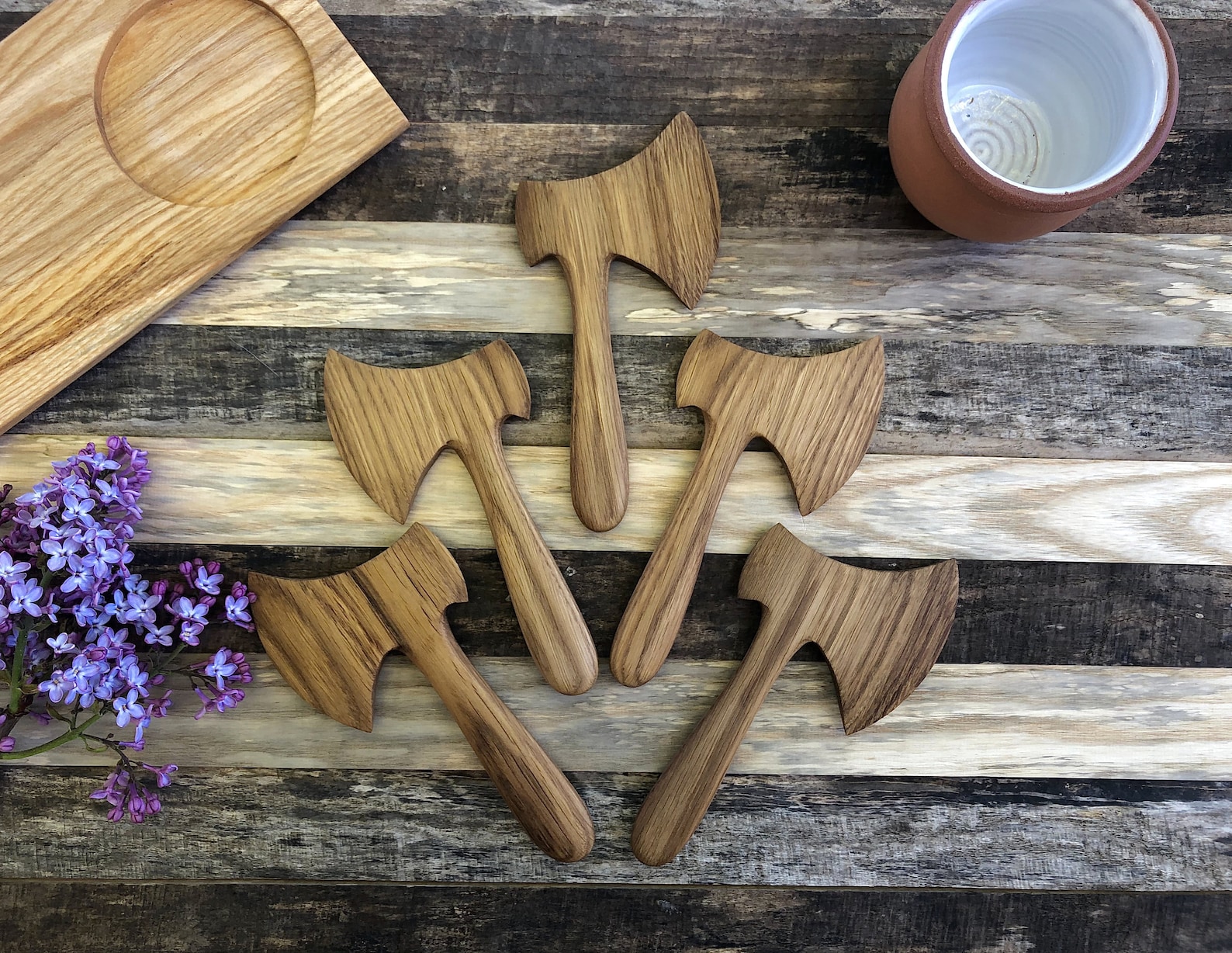 Wooden Butter Knife, Wood Hatchet, Mini Wooden Axe Toy, Kitchen Natural ...