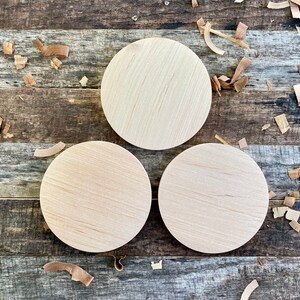 Blank Wooden Circles, Set of 10 Blanks, Unfinished Wood Circle, Round ...