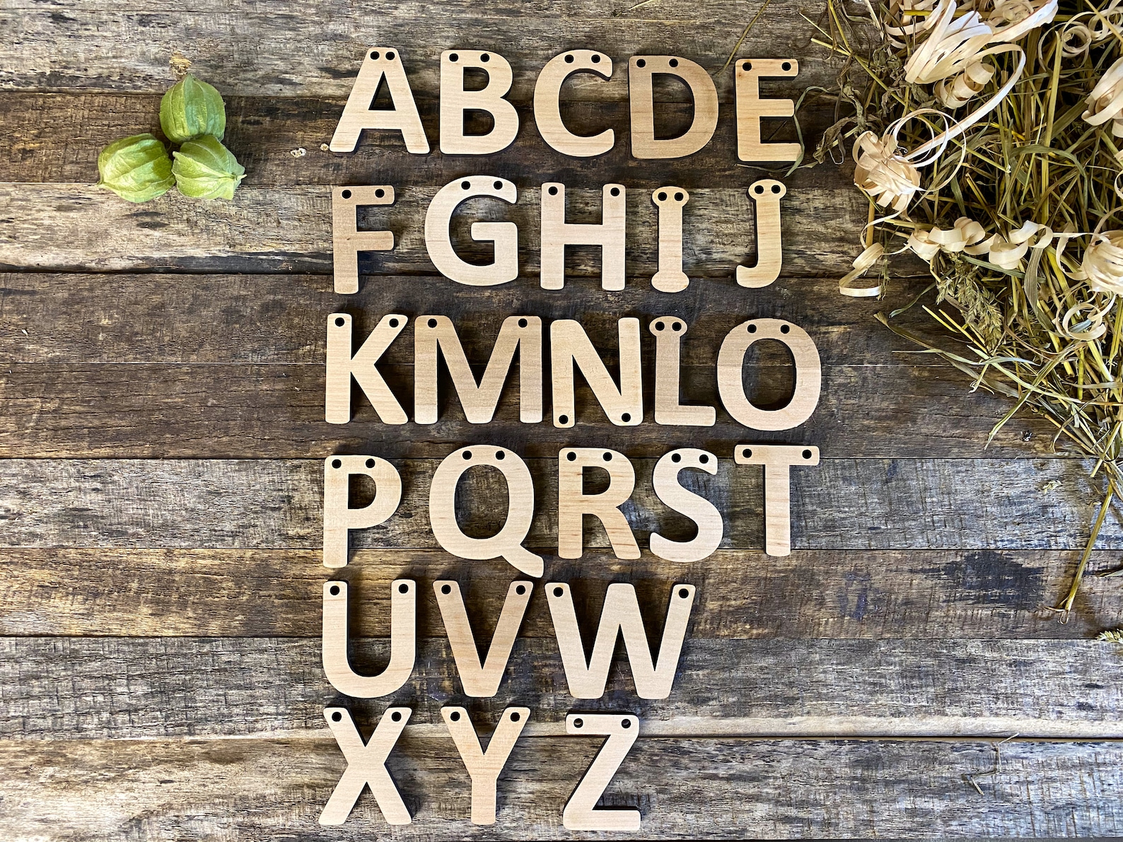 Laser Cut Wooden Letters Numbers Symbols With Holes 2 - Etsy