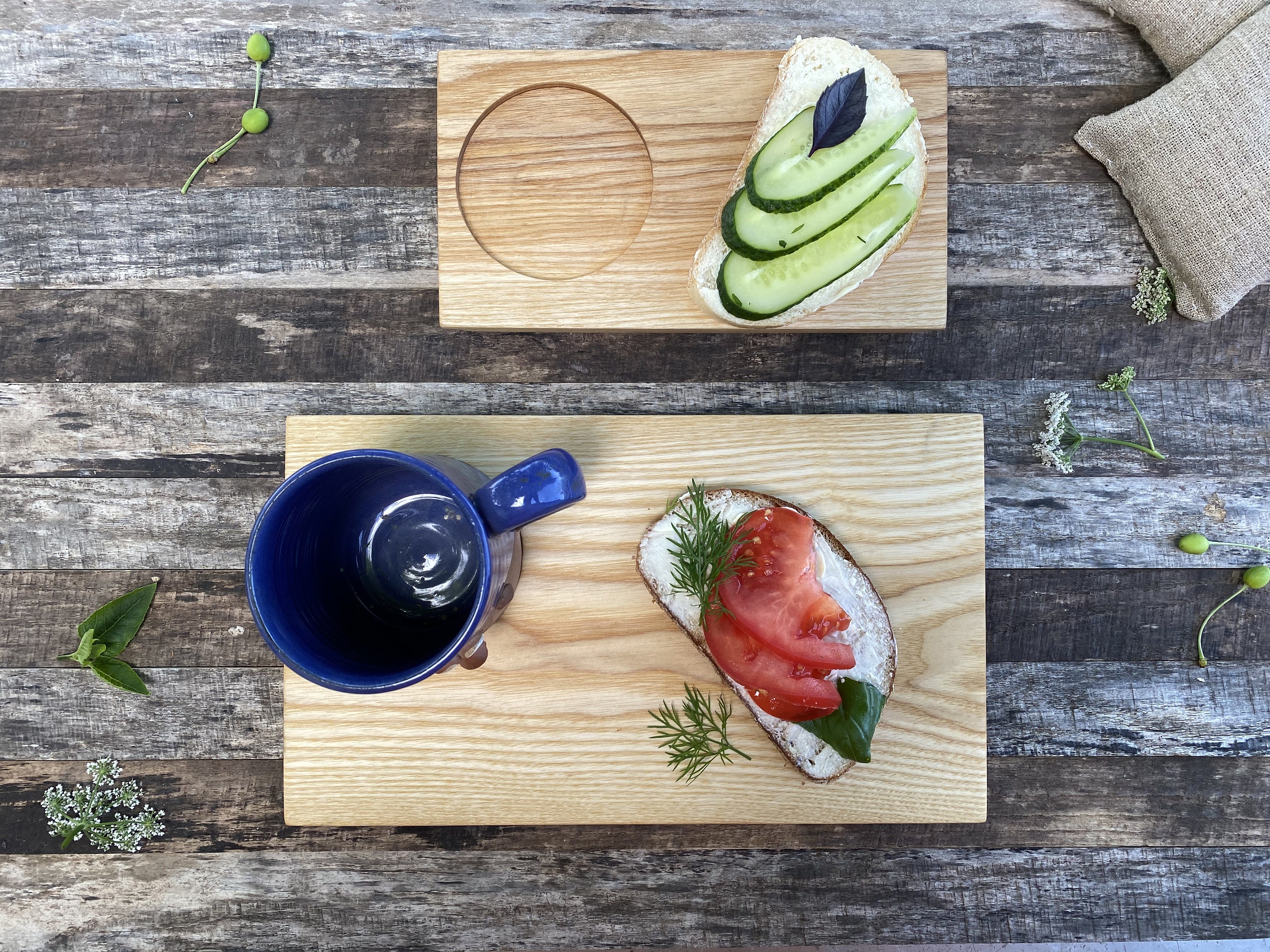 Small Wooden Breakfast Tray Mini Serving Plate With Cup - Etsy