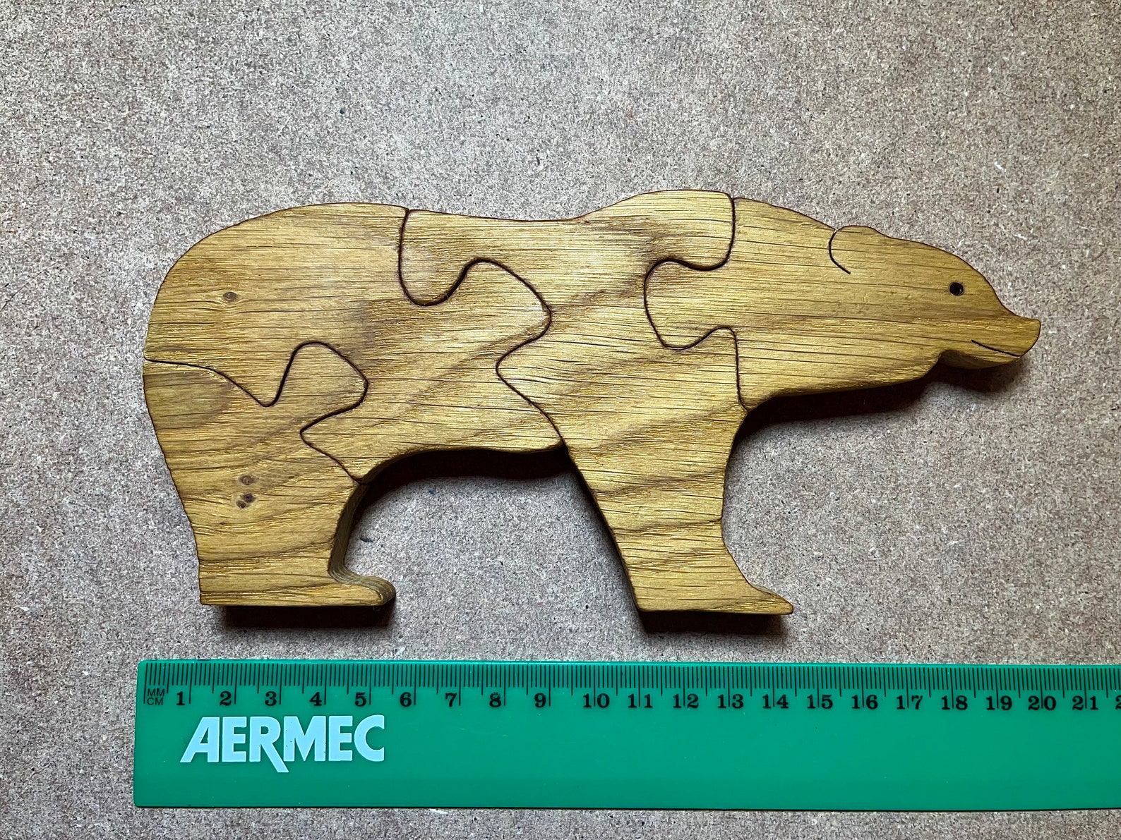 Wooden Bear Puzzle Oak Wood Bear Eco Friendly Bear Toy - Etsy