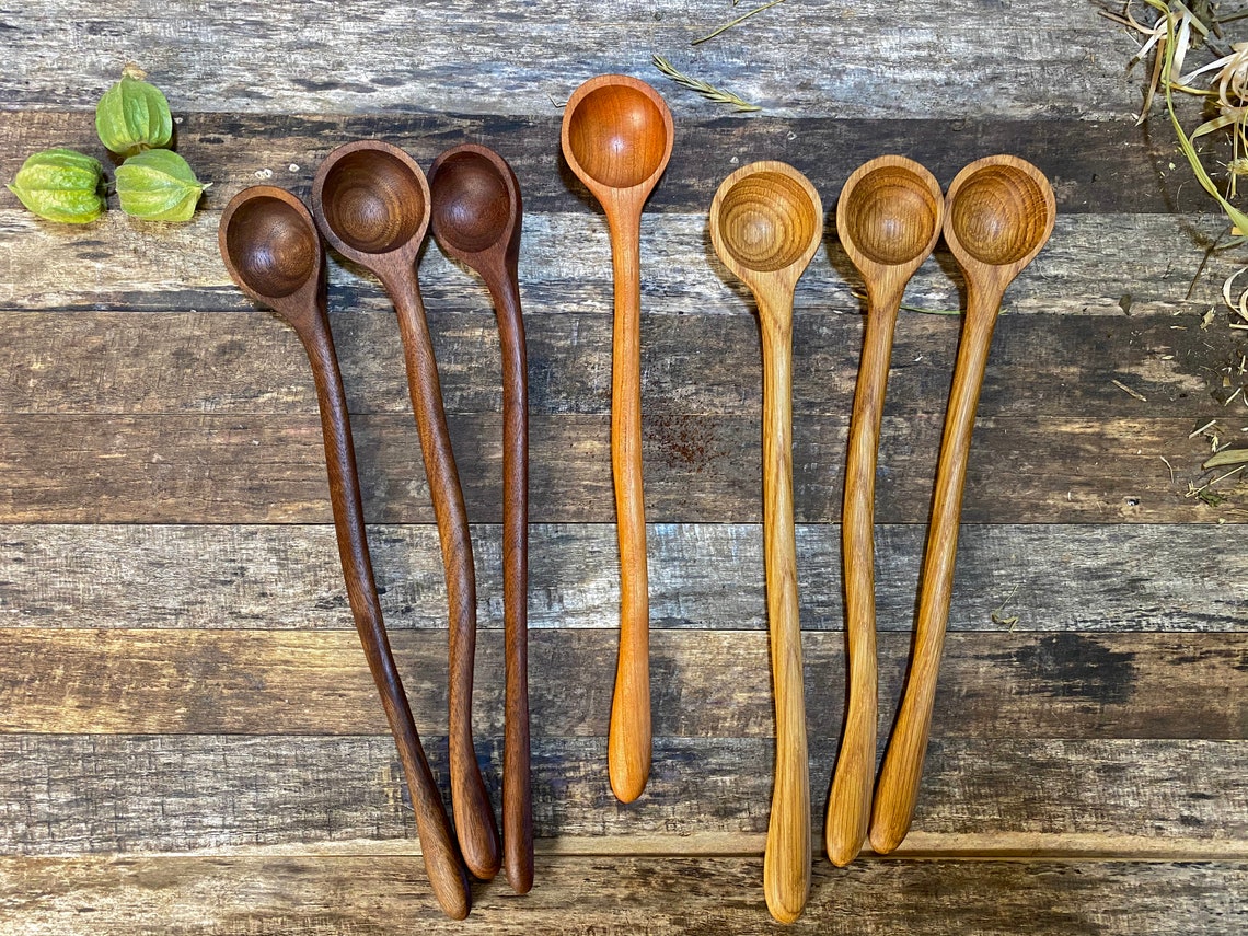 Long Handle Wooden Spoons Long Spoons for Large Kitchen - Etsy