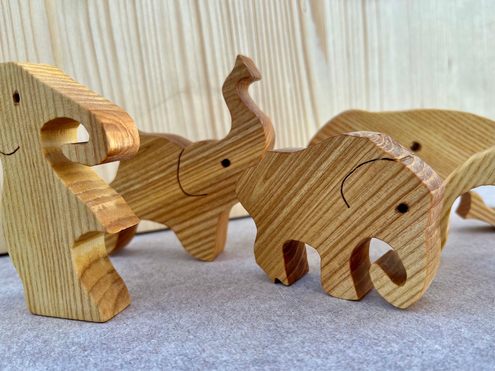 Elephant Wooden Puzzle Safari Animals Puzzle for Kids - Etsy