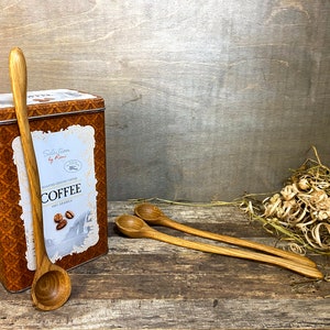 Long Handle Wooden Spoons, Long Spoons for Large Kitchen Containers ...