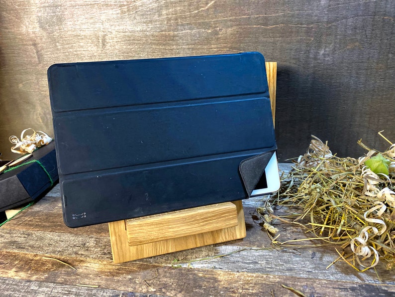 Oak Wood Stand Tablet Stand Multi Device Stand Simple Wood - Etsy