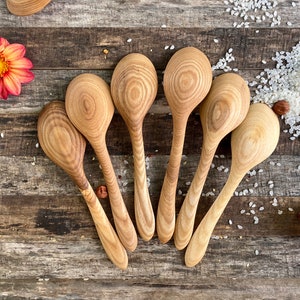 Ash Wood Table Spoon, Handmade Wooden Soup Spoons, Reusable Dinner ...