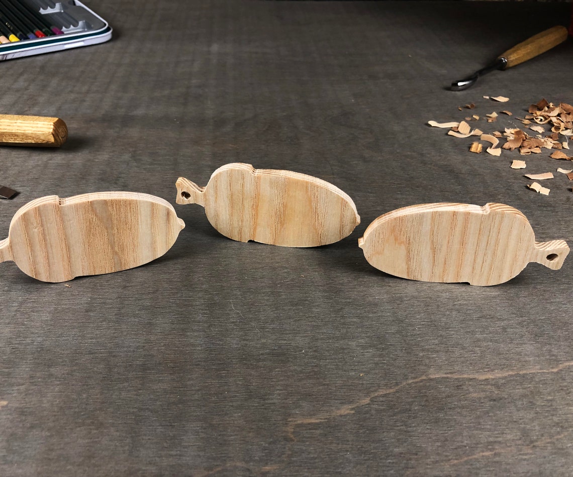 Set of 3 Wooden Acorns Blank Wood Acorns Wood for Crafting - Etsy