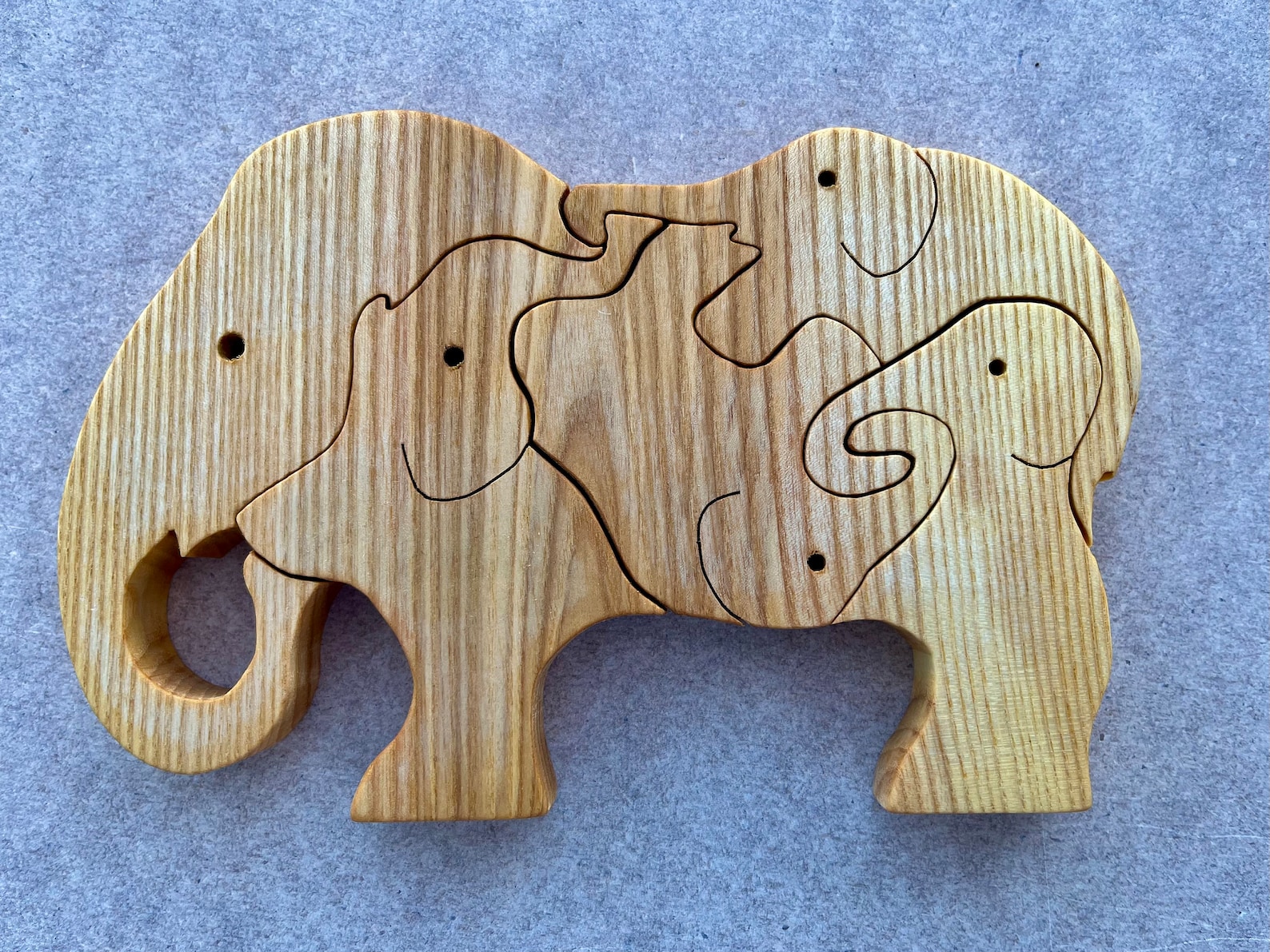 Elephant Wooden Puzzle Safari Animals Puzzle for Kids - Etsy