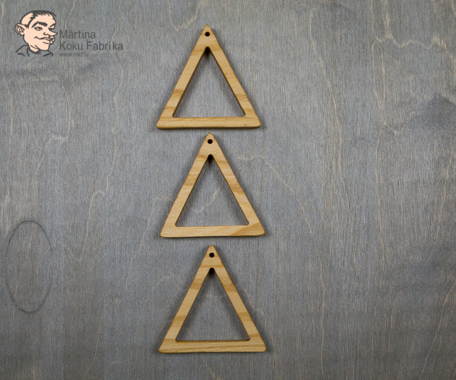 Adorno triangular de madera decoración del hogar símbolo de - Etsy España