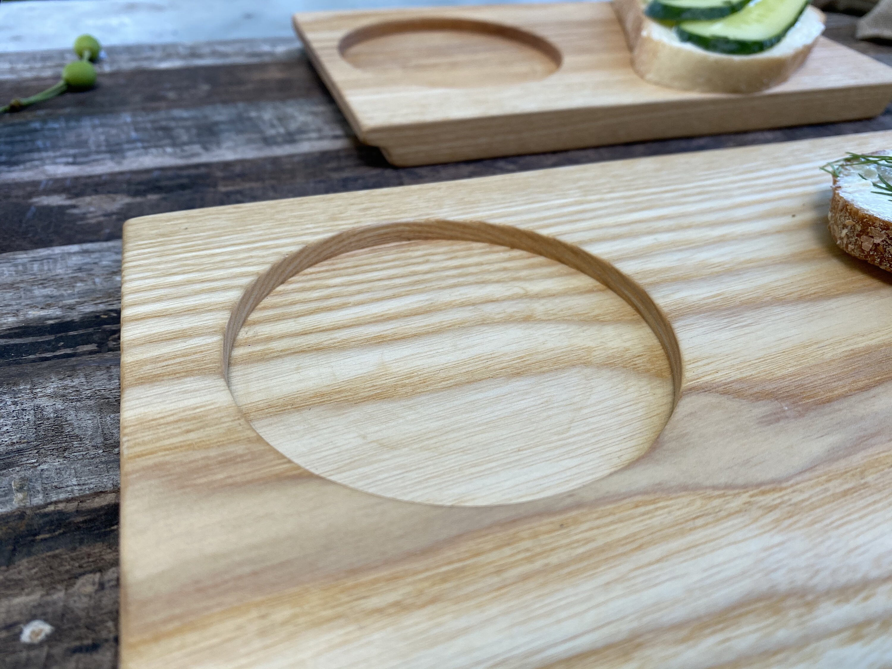 Small Wooden Breakfast Tray Mini Serving Plate With Cup - Etsy