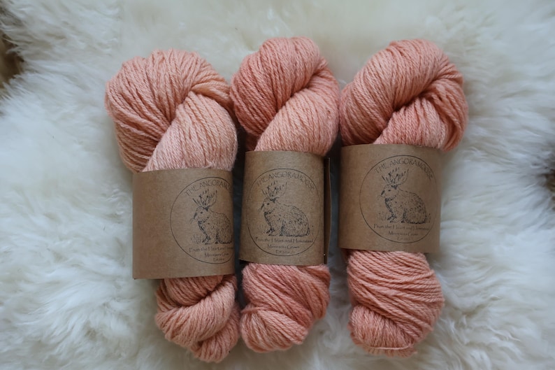 Naturally Dyed Cormo Yarn "august Peach" Worsted & DK Weight - Etsy