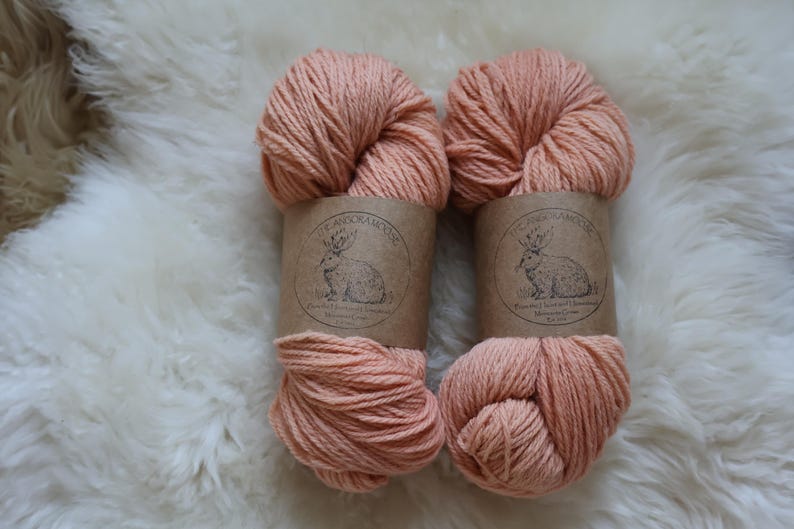 Naturally Dyed Cormo Yarn "august Peach" Worsted & DK Weight - Etsy